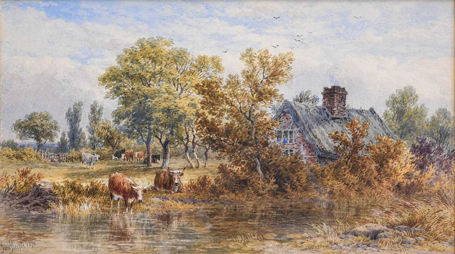 Lot 1163 - John Steeple (1823-1887) "Cottage with