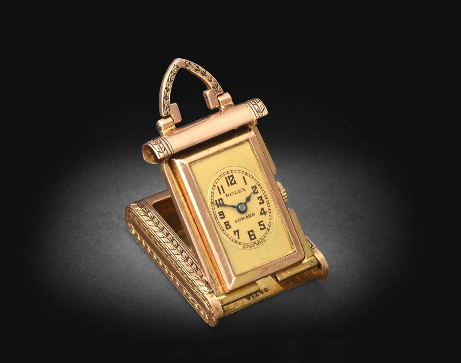 Lot 2111 - Rolex: A Rare 9 Carat Gold Purse Watch