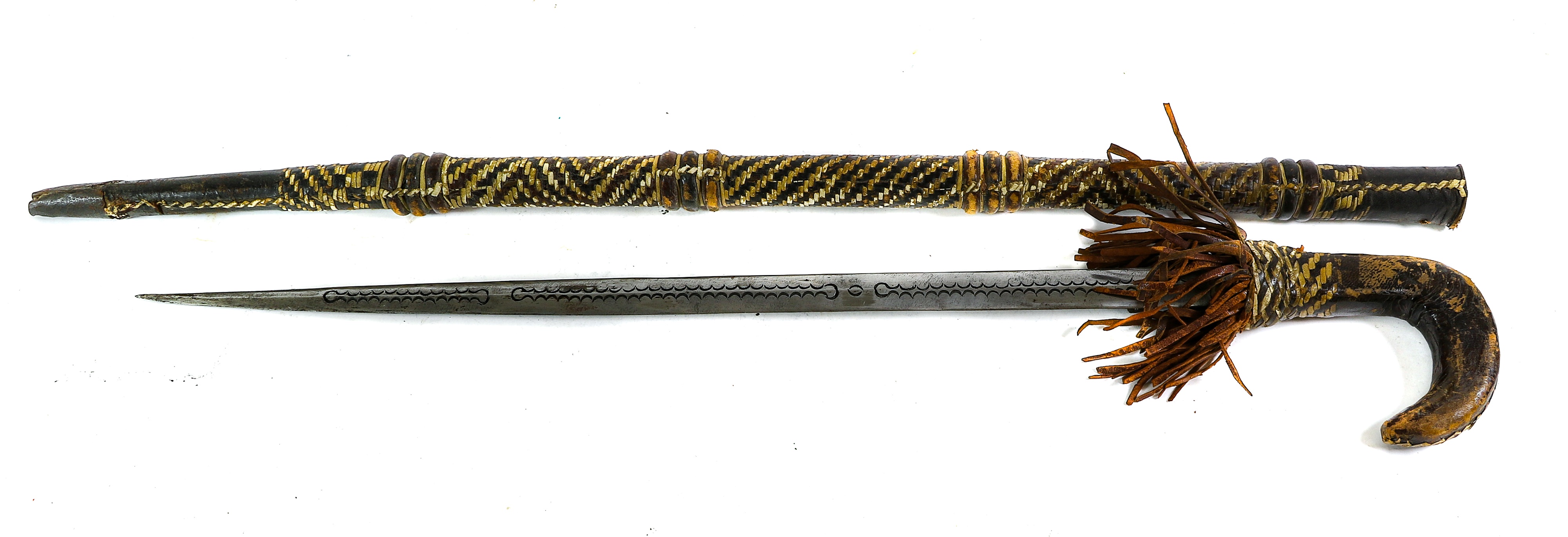 Lot 3205 - A West African Fulani Sword, the 55cm