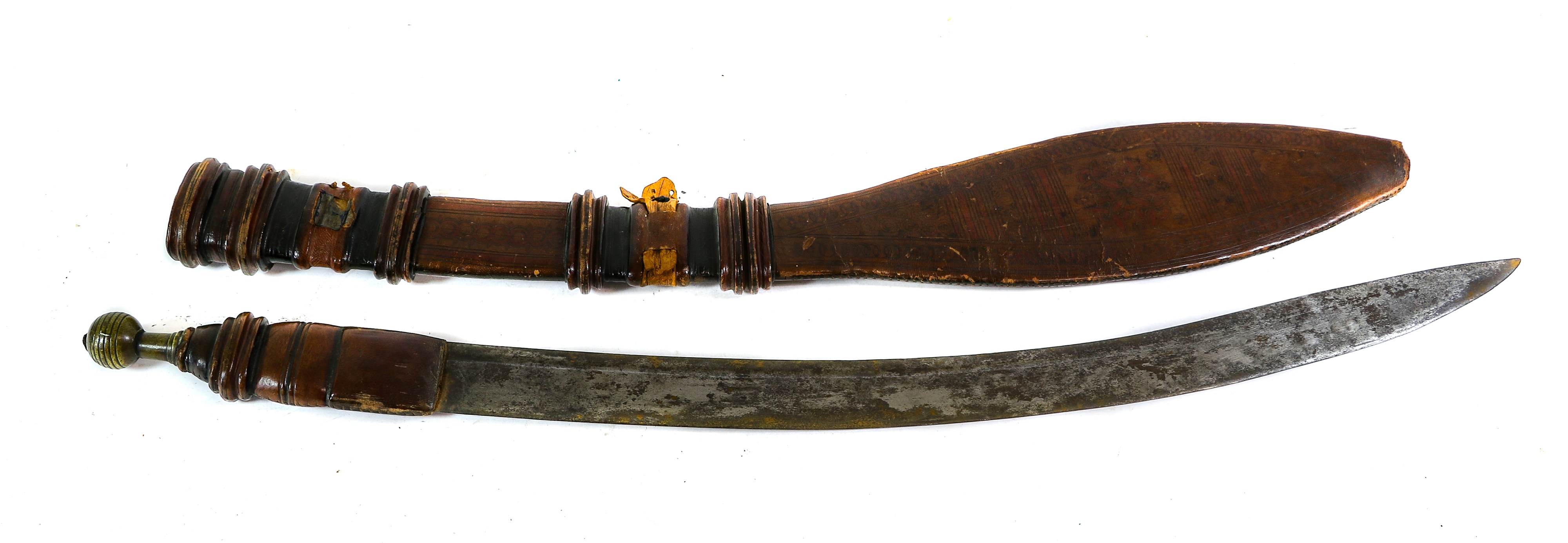 Lot 3205 - A West African Fulani Sword, the 55cm