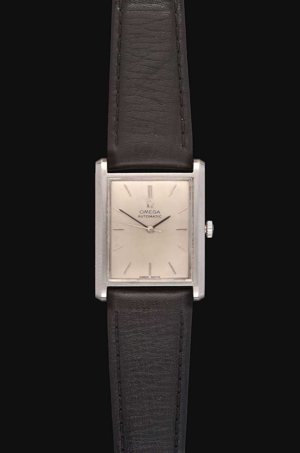 Lot 2226 - Omega: A Stainless Steel Rectangular