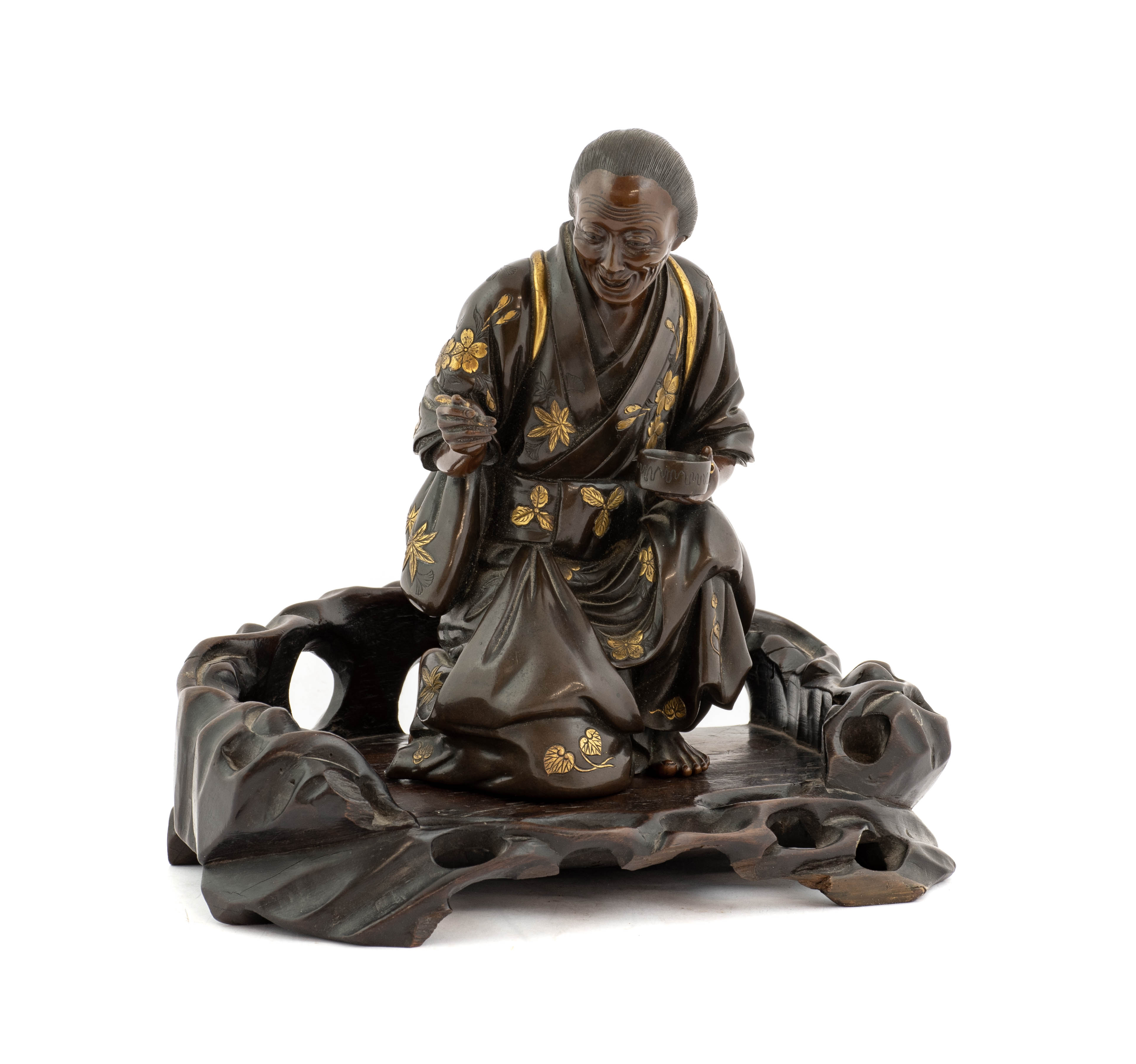 Lot 213 - A Miyao Bronze Figure of a Lady, Meiji