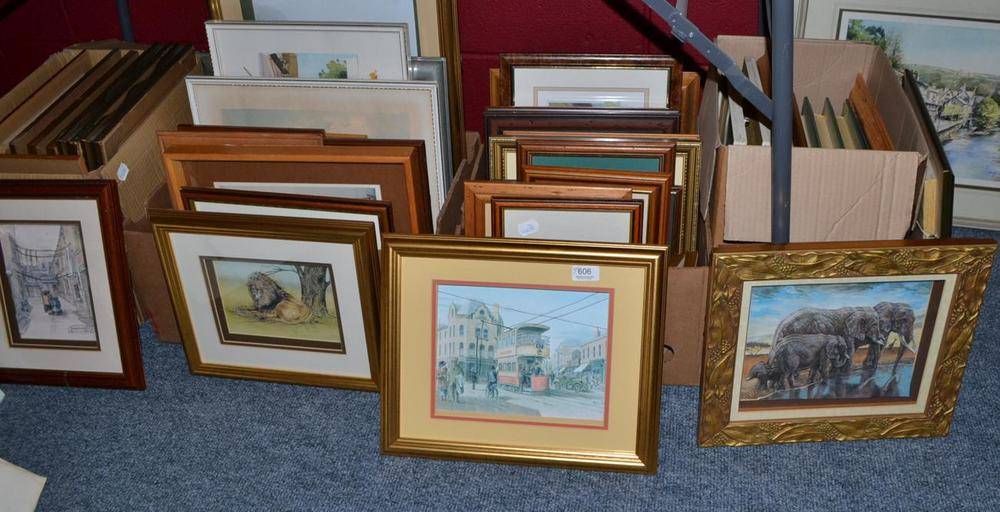 Lot 606 - A large quantity of assorted modern framed