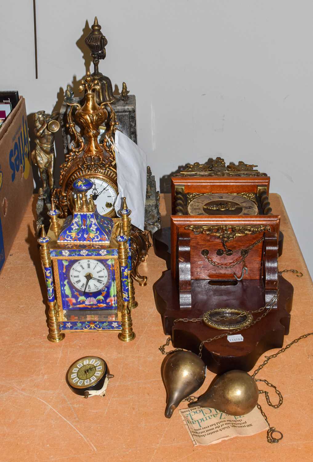 Lot 1148 - A modern champleve enamel battery driven