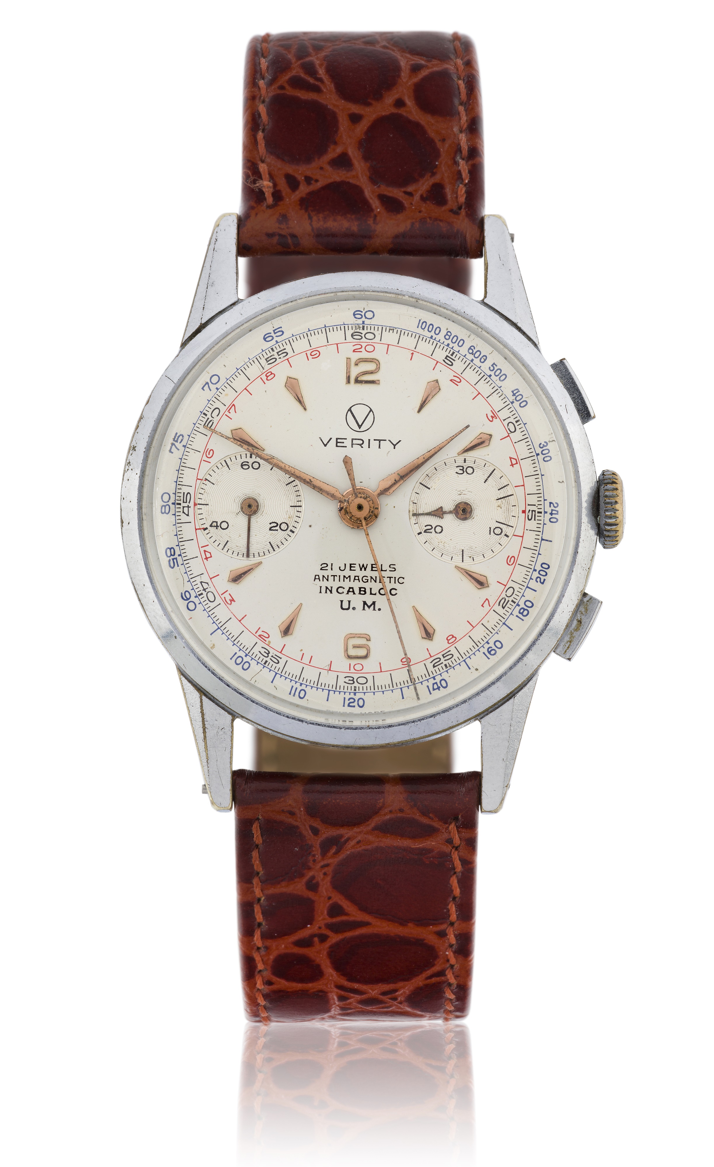 Lot 2389 - Verity: A Chrome Plated Chronograph