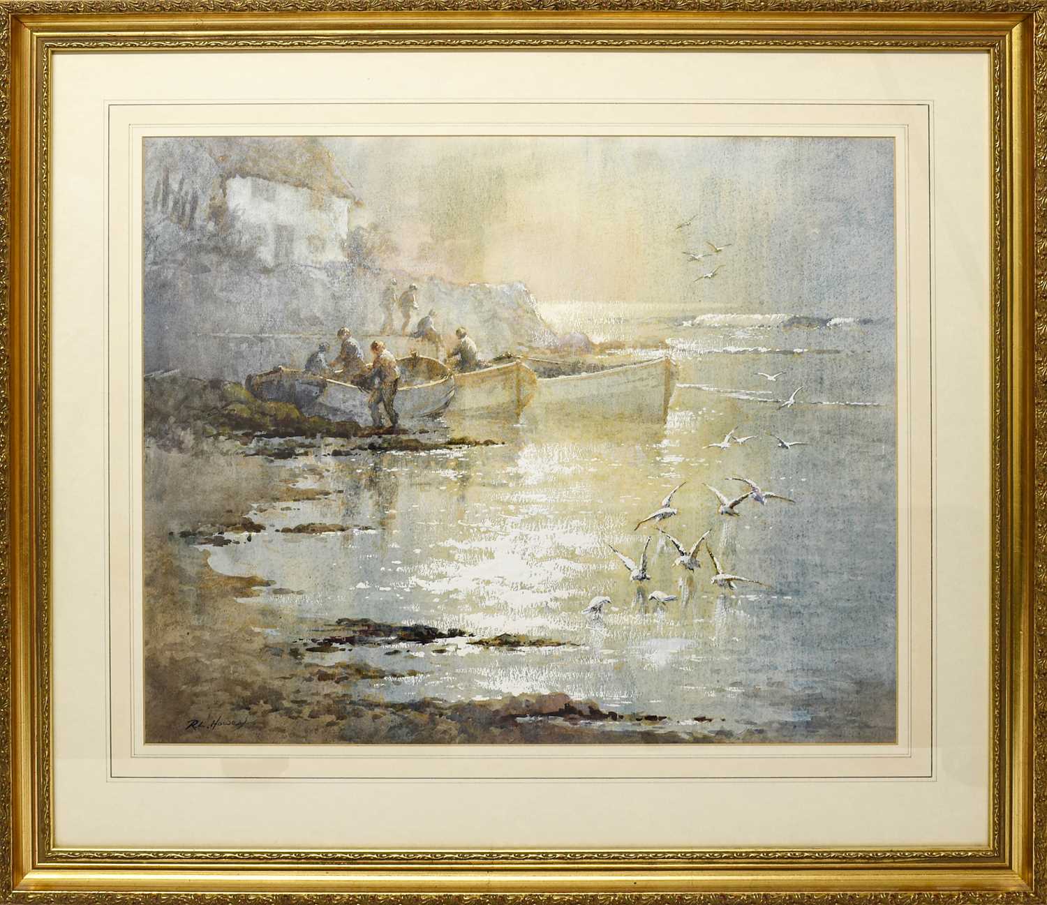 Lot 220 - Robert Leslie Howey (1900-1981) Fishermen on