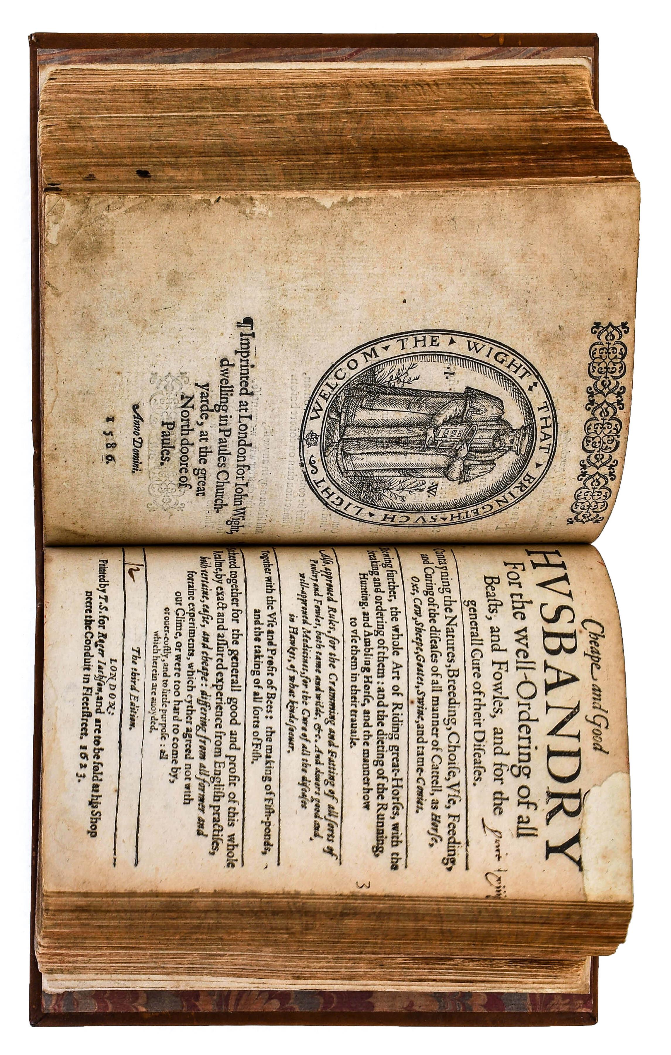 Lot 105 - MARKHAM (Gervase) The English Husbandman