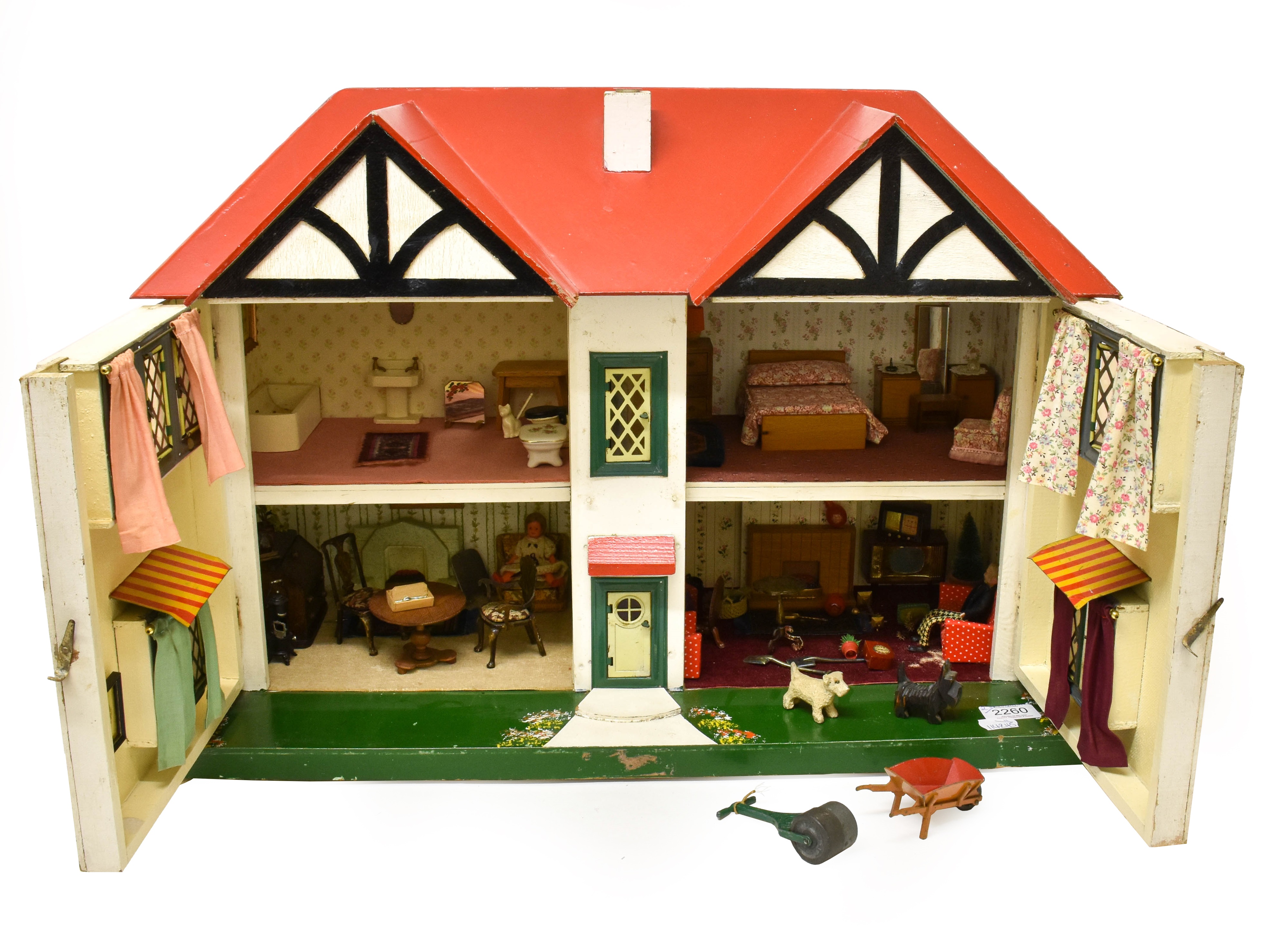 Lot 2260 - Circa 1930s Triang Dolls House, with double