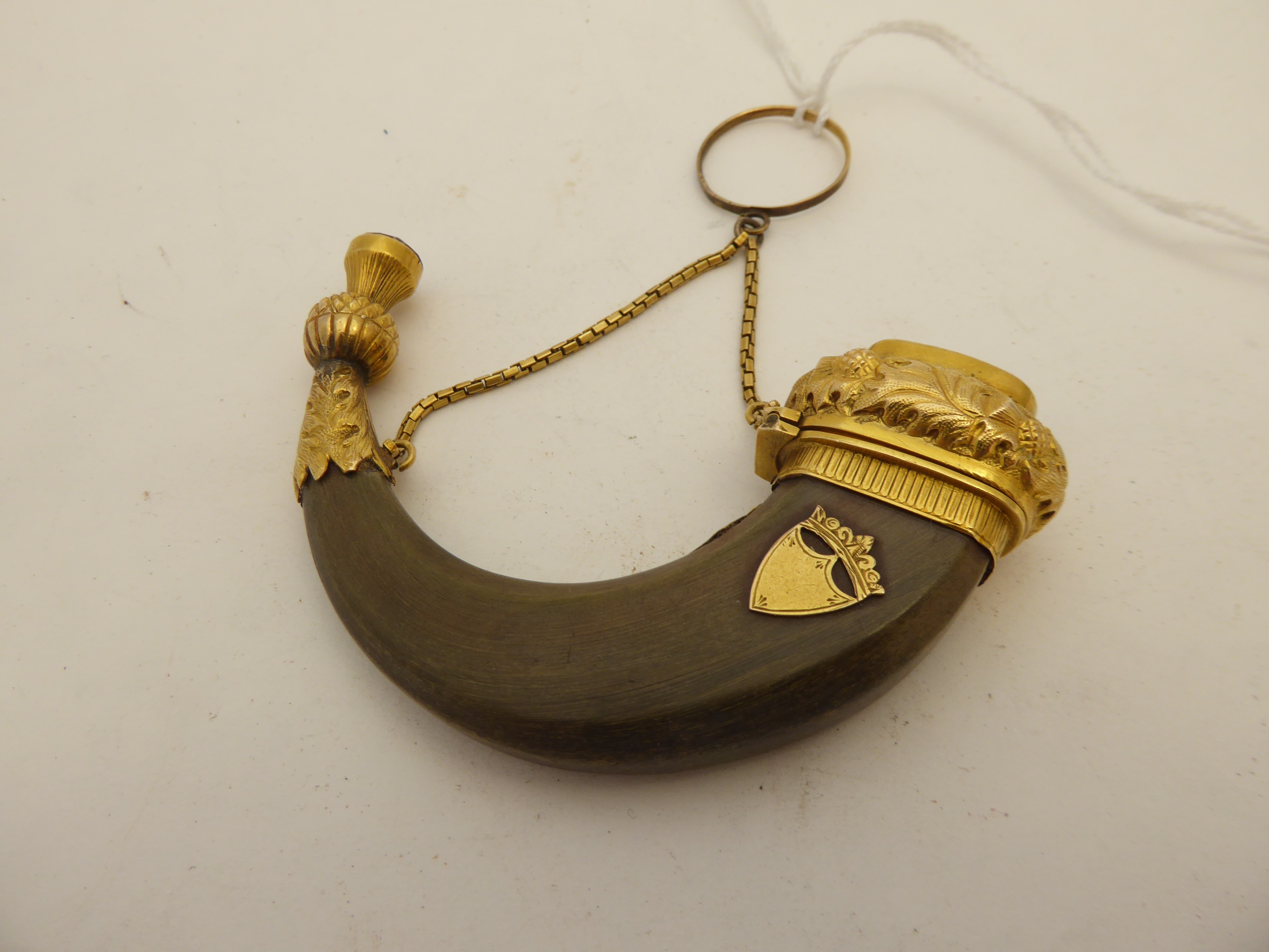 Lot 2051 - A Scottish Gilt-Metal Mounted Horn