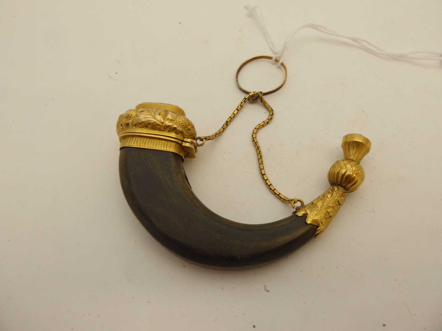 Lot 2051 - A Scottish Gilt-Metal Mounted Horn