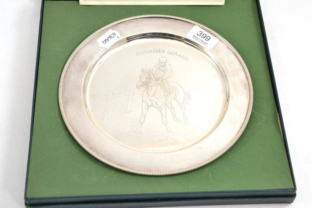 Lot 399 - A silver limited edition plate by John