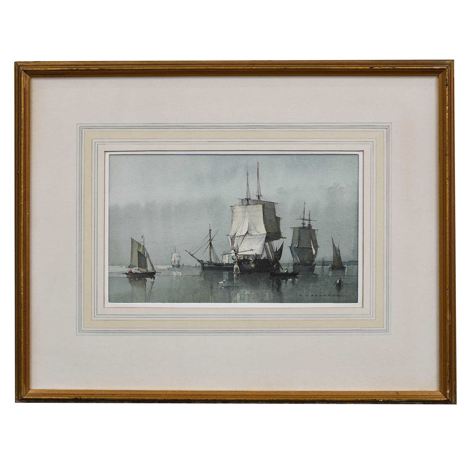 Lot 1047 - Peter J Ashmore Shipping Becalmed Signed,
