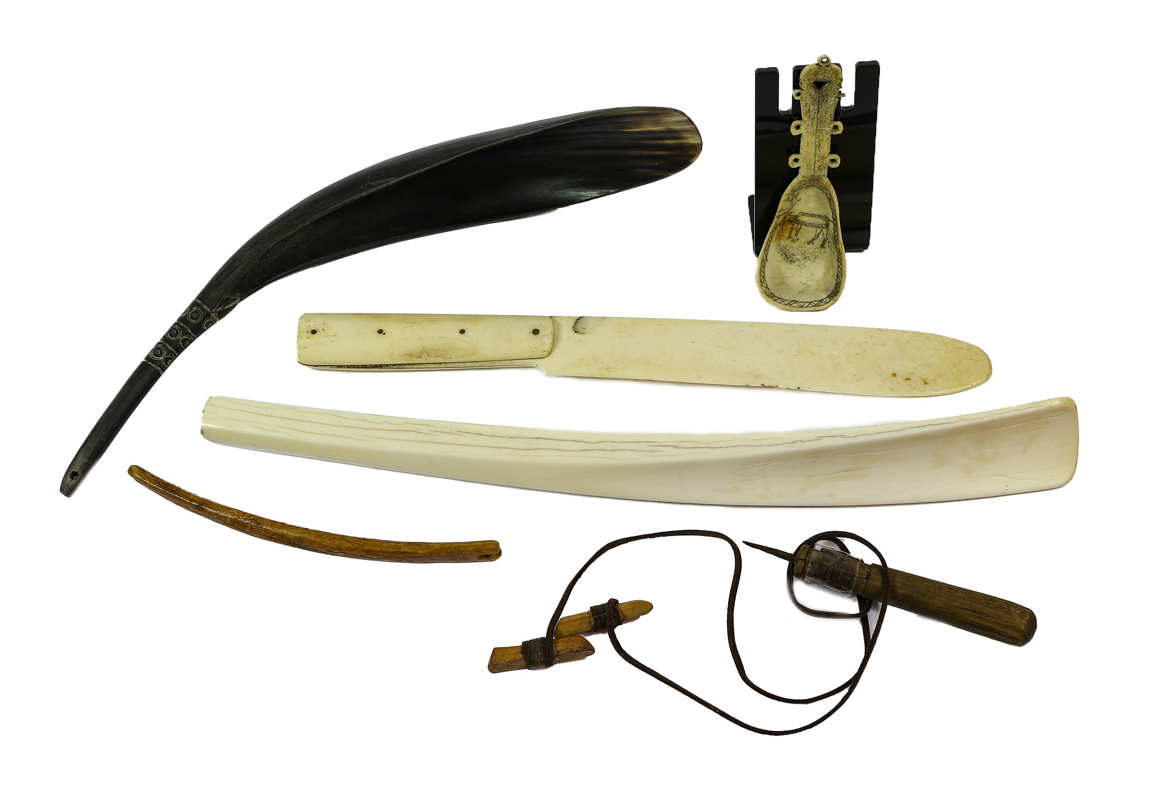 Lot 314 - A Mid-20th Century Inuit Snow Knife, carved