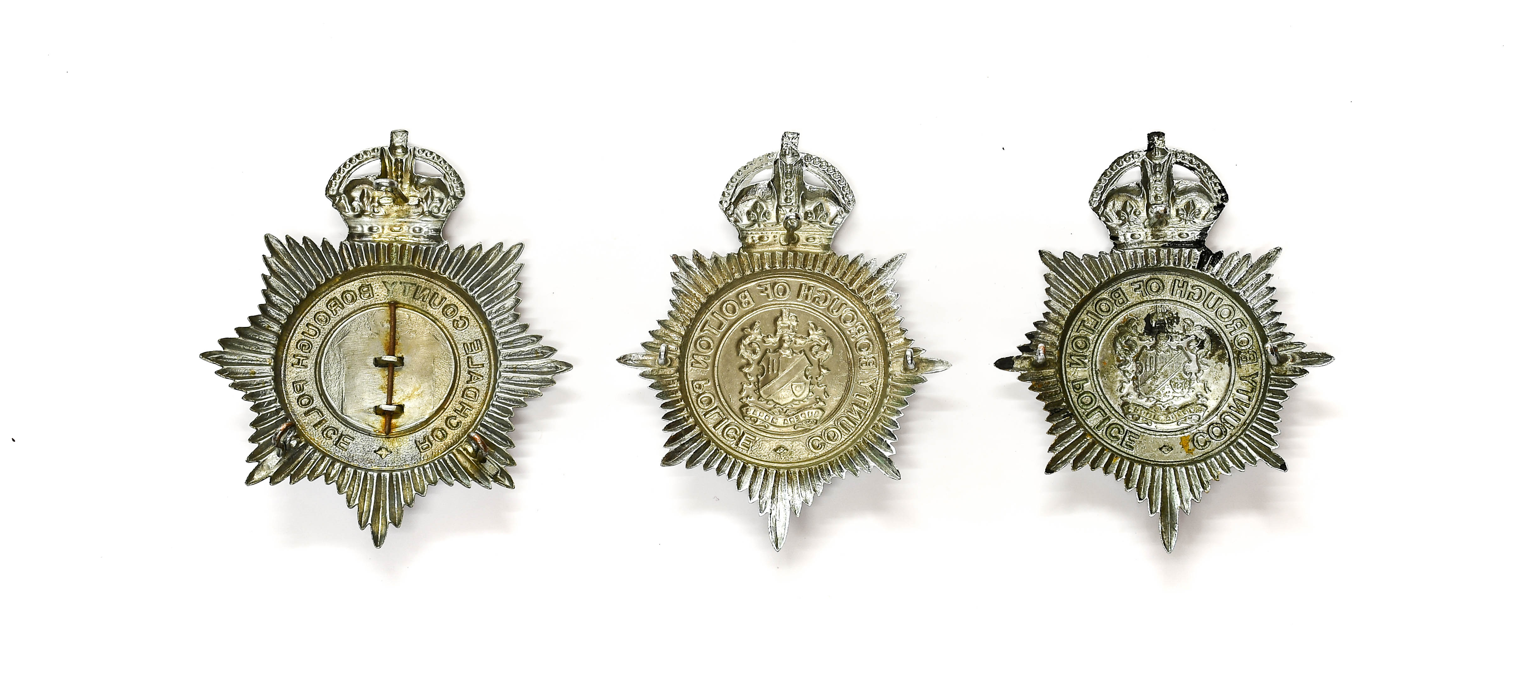 Lot 114 - Two County Borough of Bolton Police Helmet