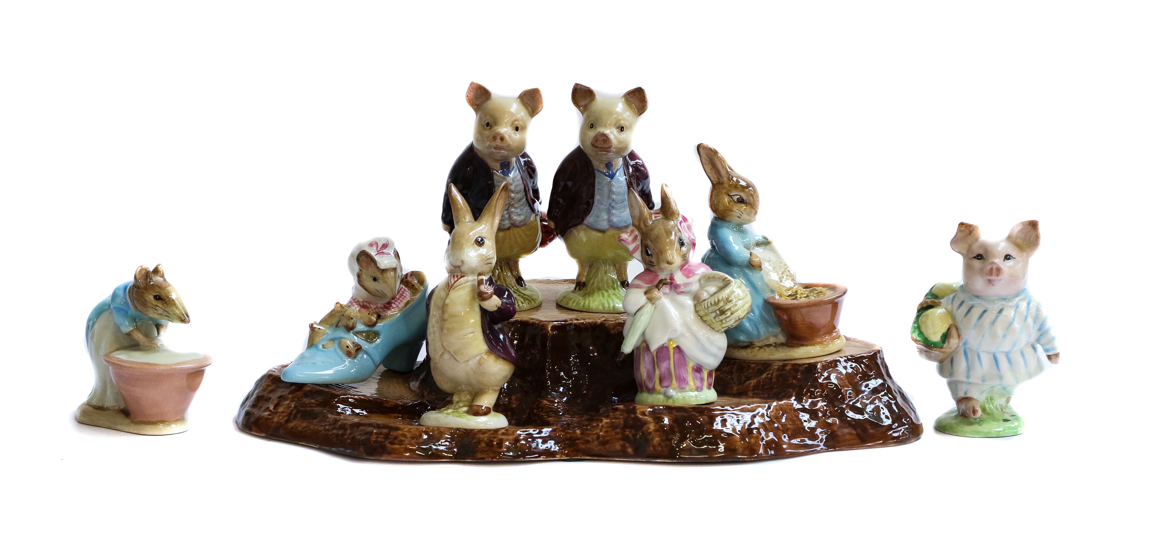Lot 77 - Beswick Beatrix Potter figures including: