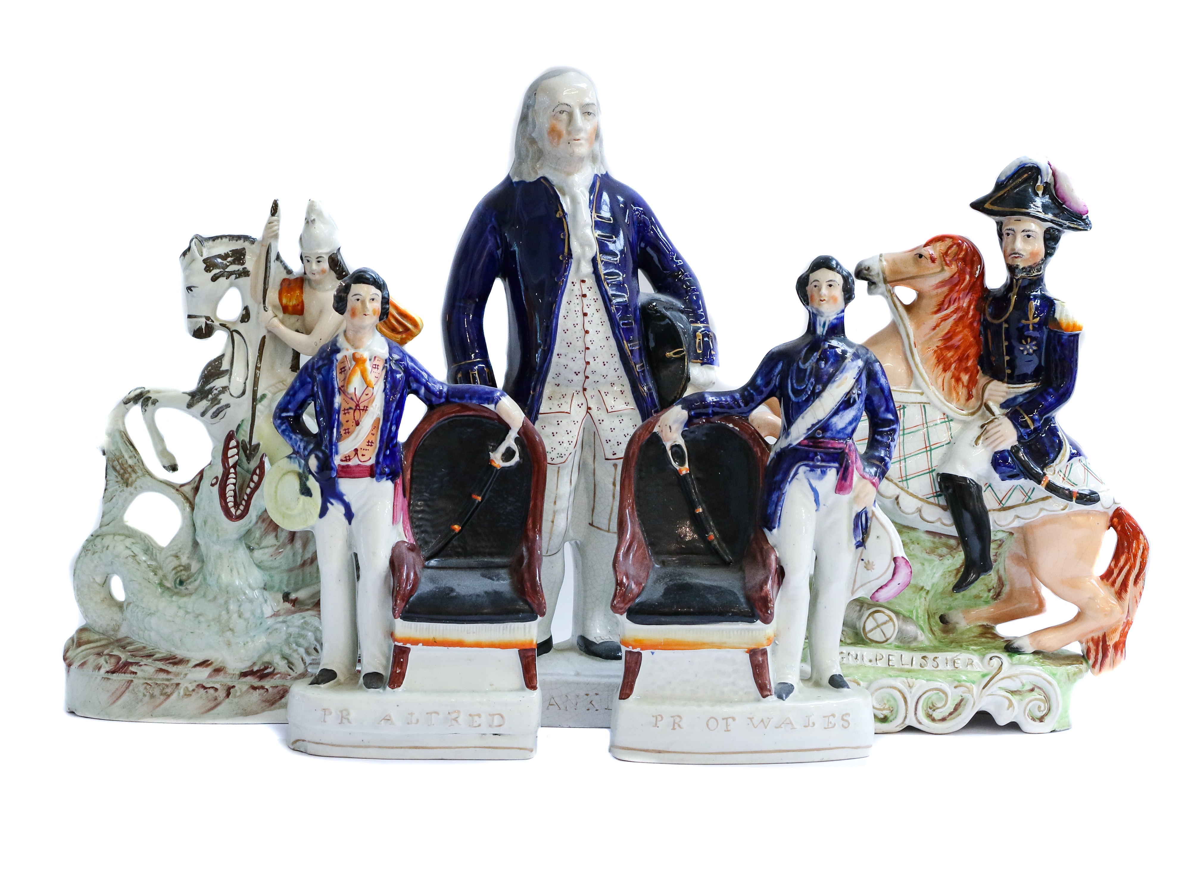 Lot 8 - A 19th century Staffordshire portrait figure,
