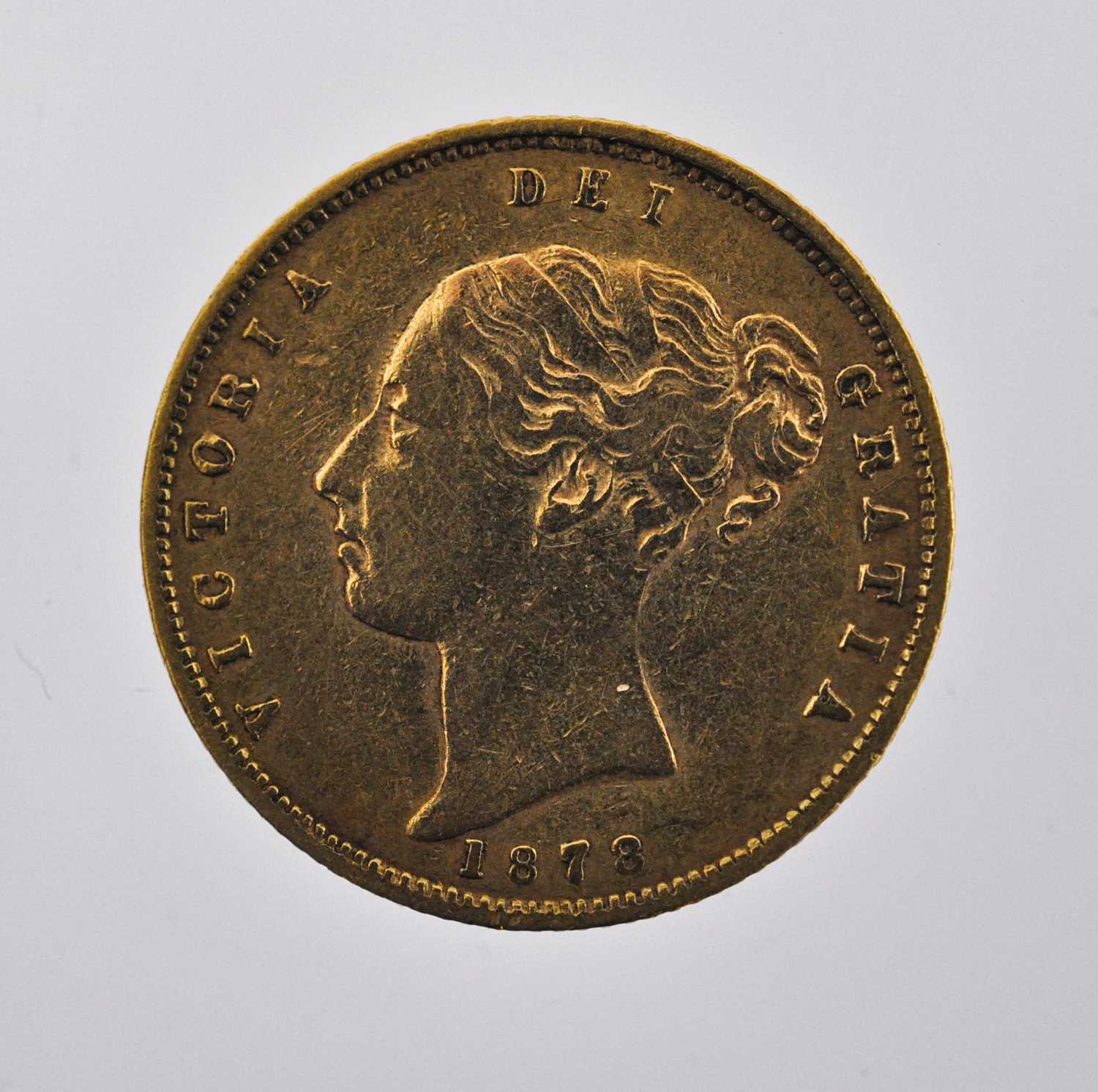 Lot 343 - Victoria, Half Sovereign 1878, obv. young