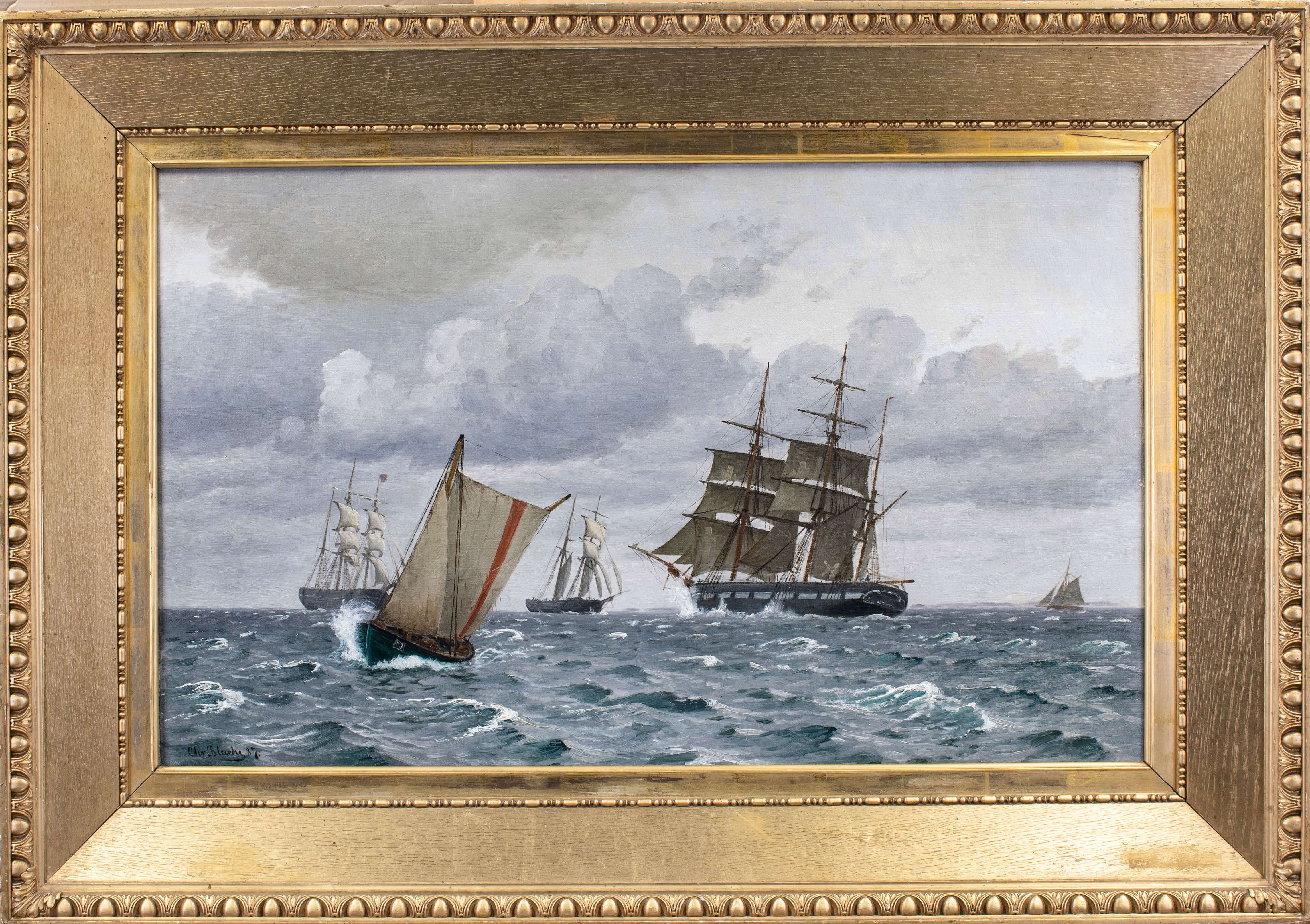 Lot 1100 - Christian Blache (1838-1920) Danish Trading