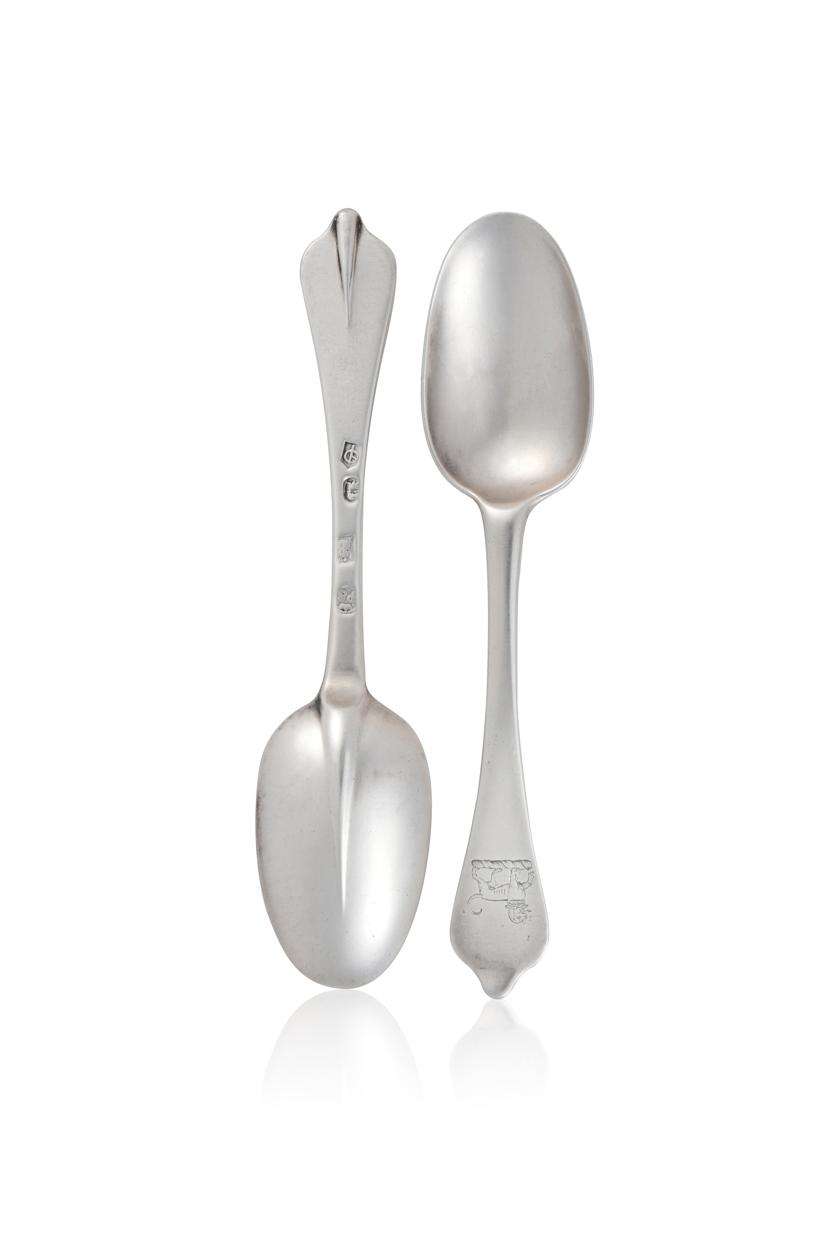Lot 2005 - A Pair of Queen Anne Silver Table-Spoons,