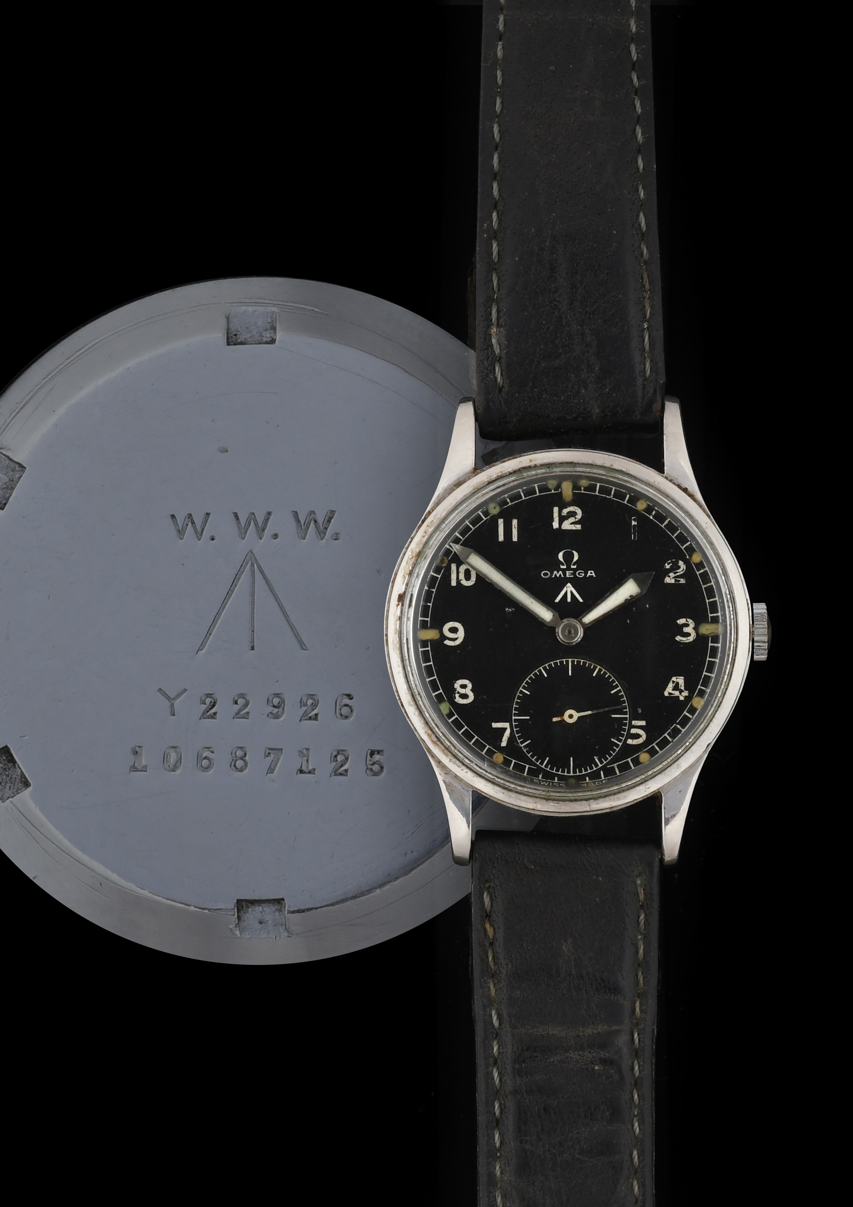 Lot 2182 - A World War II Military Wristwatch, signed