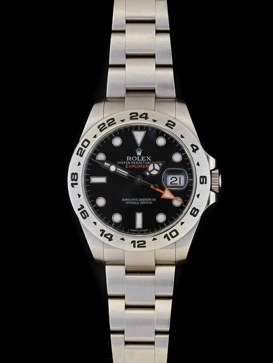 Lot 2166 - A Stainless Steel Automatic Dual Time Zone
