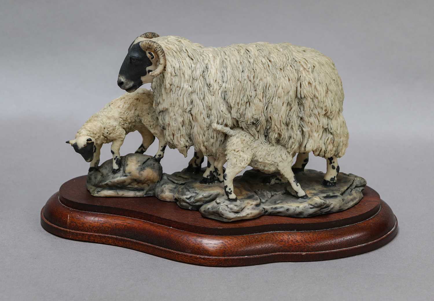 Lot 1084 - Border Fine Arts 'Blackfaced Ewe and Lambs'
