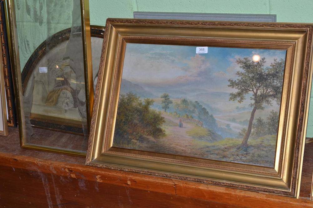 Lot 368 - Hannah Preston (19th century), Lady and a