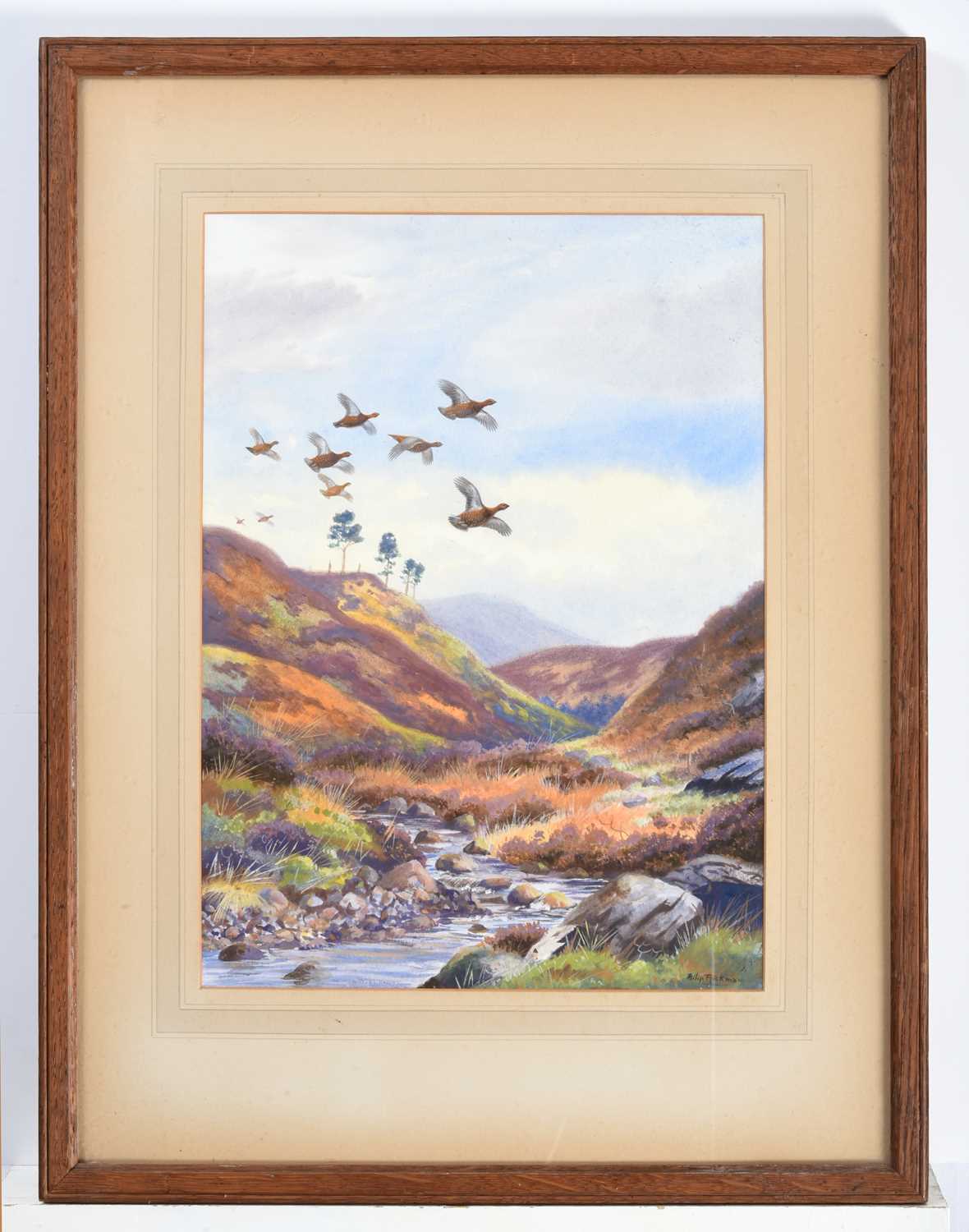 Lot 619 - Philip Rickman (1891-1982) Grouse in flight