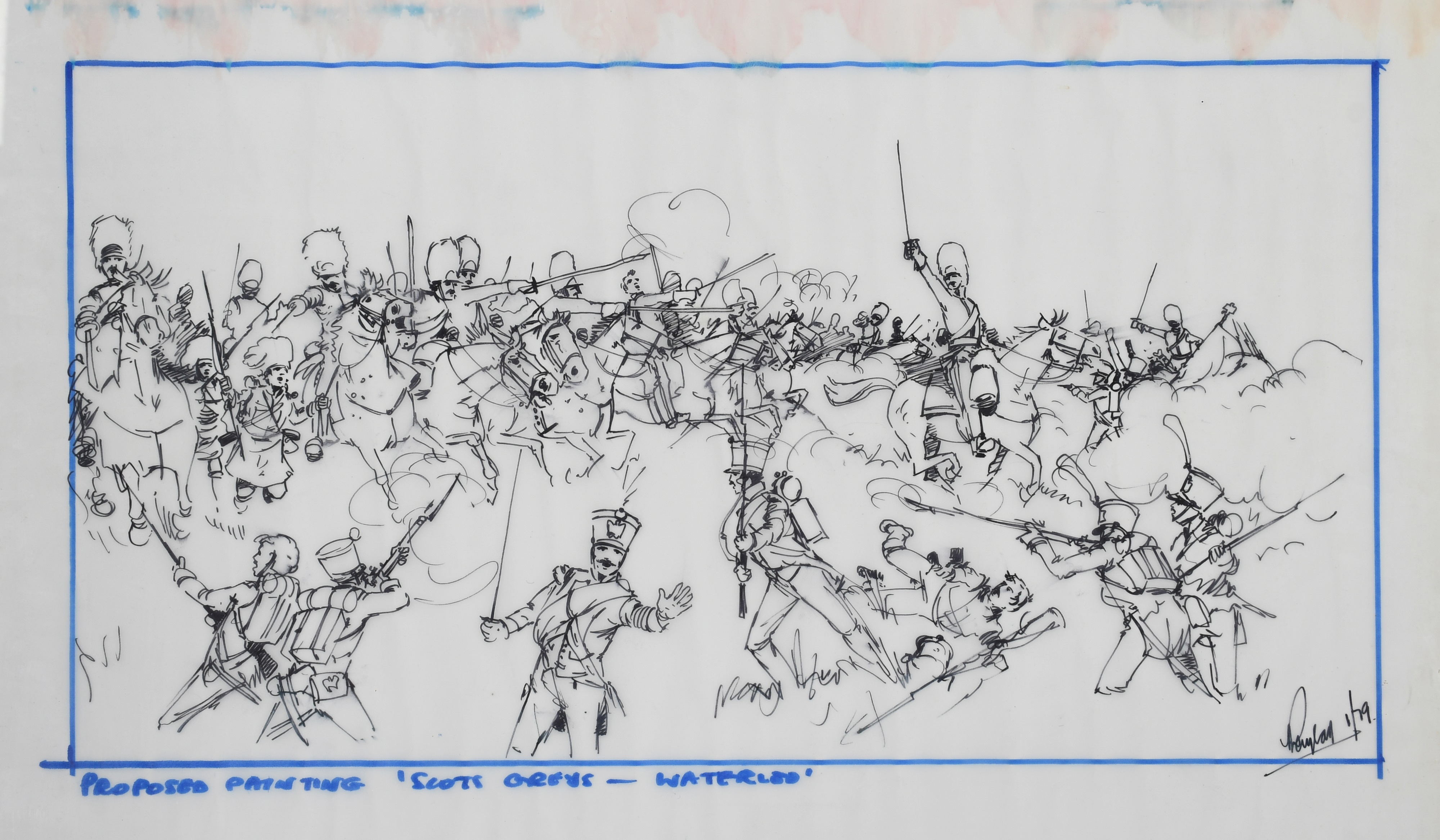 Lot 2128 - Peter Kempley Scots Greys - Waterloo, and