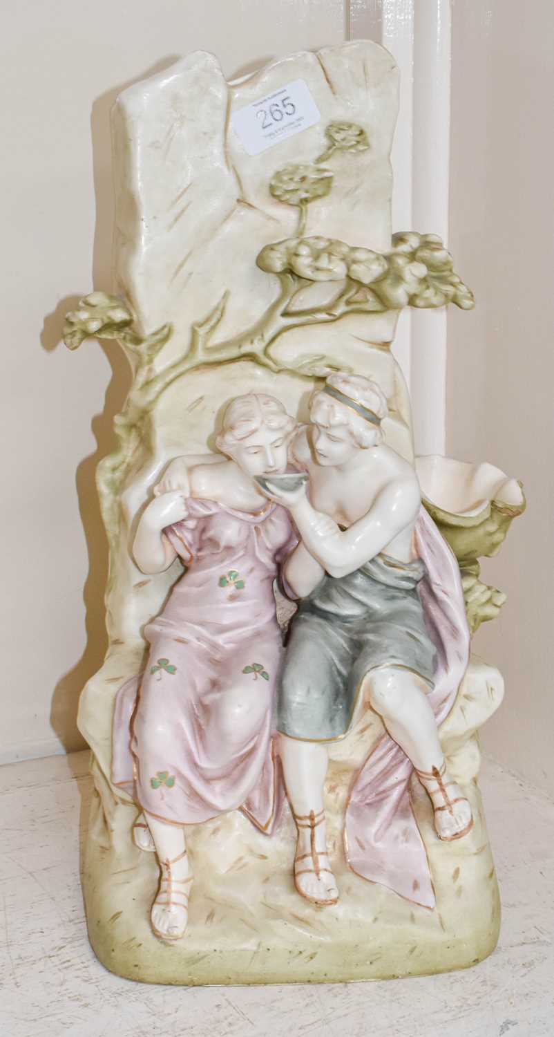 Lot 265 - An Austrian Pottery Art Nouveau Figural Vase,