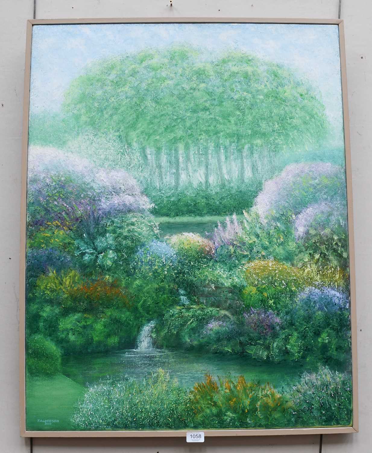Lot 1058 - Tom Alderson ''Barningham Park Waterfall''