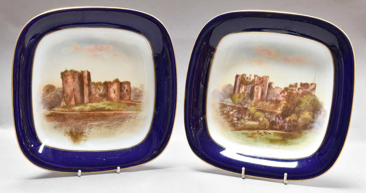 Lot 206 - A Pair of Royal Worcester Square Plates,