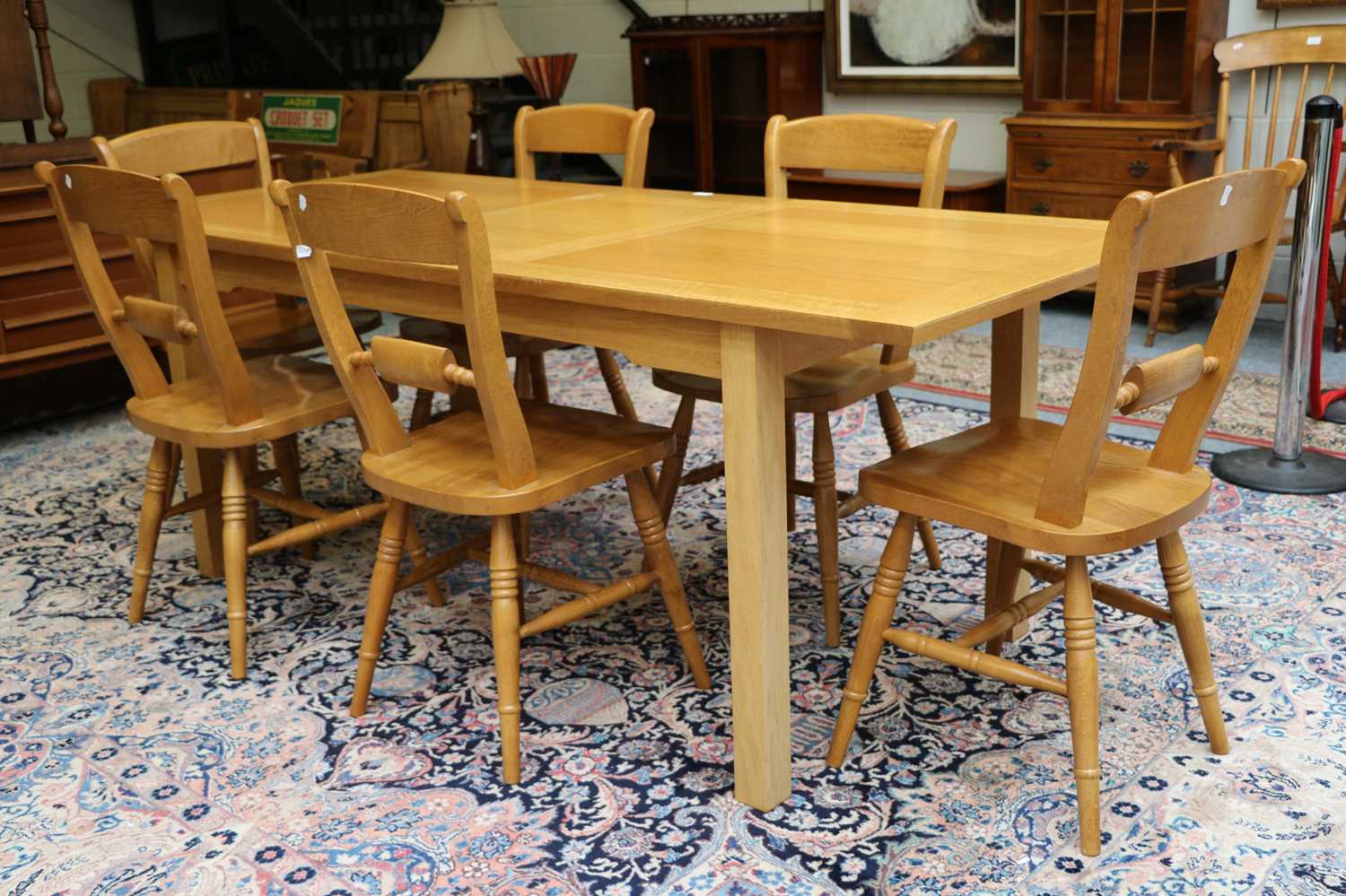 Lot 1144 - A Modern Stag Light Oak Extending Dining
