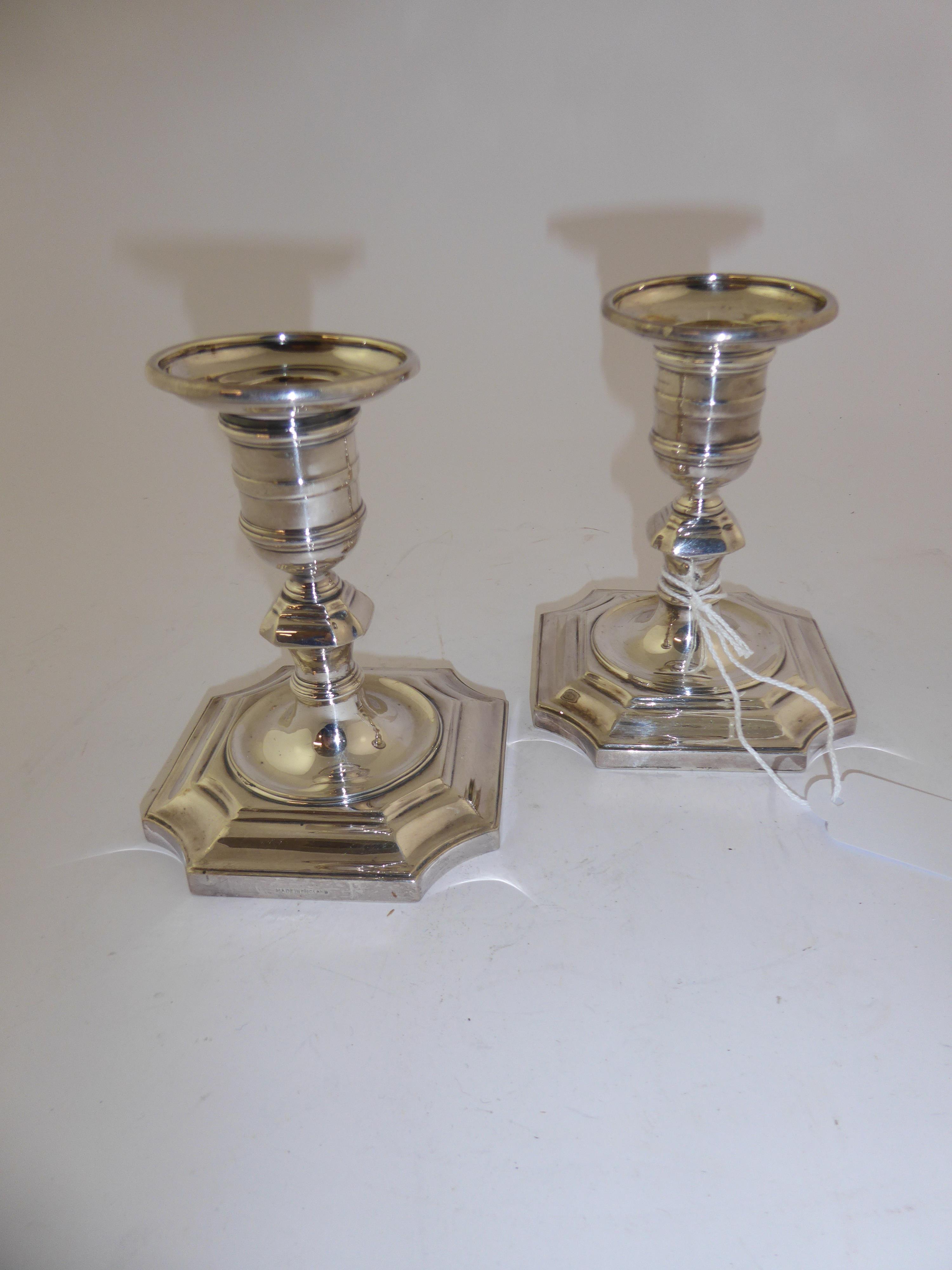 Lot 2161 - A Pair of Elizabeth II Silver Candlesticks,