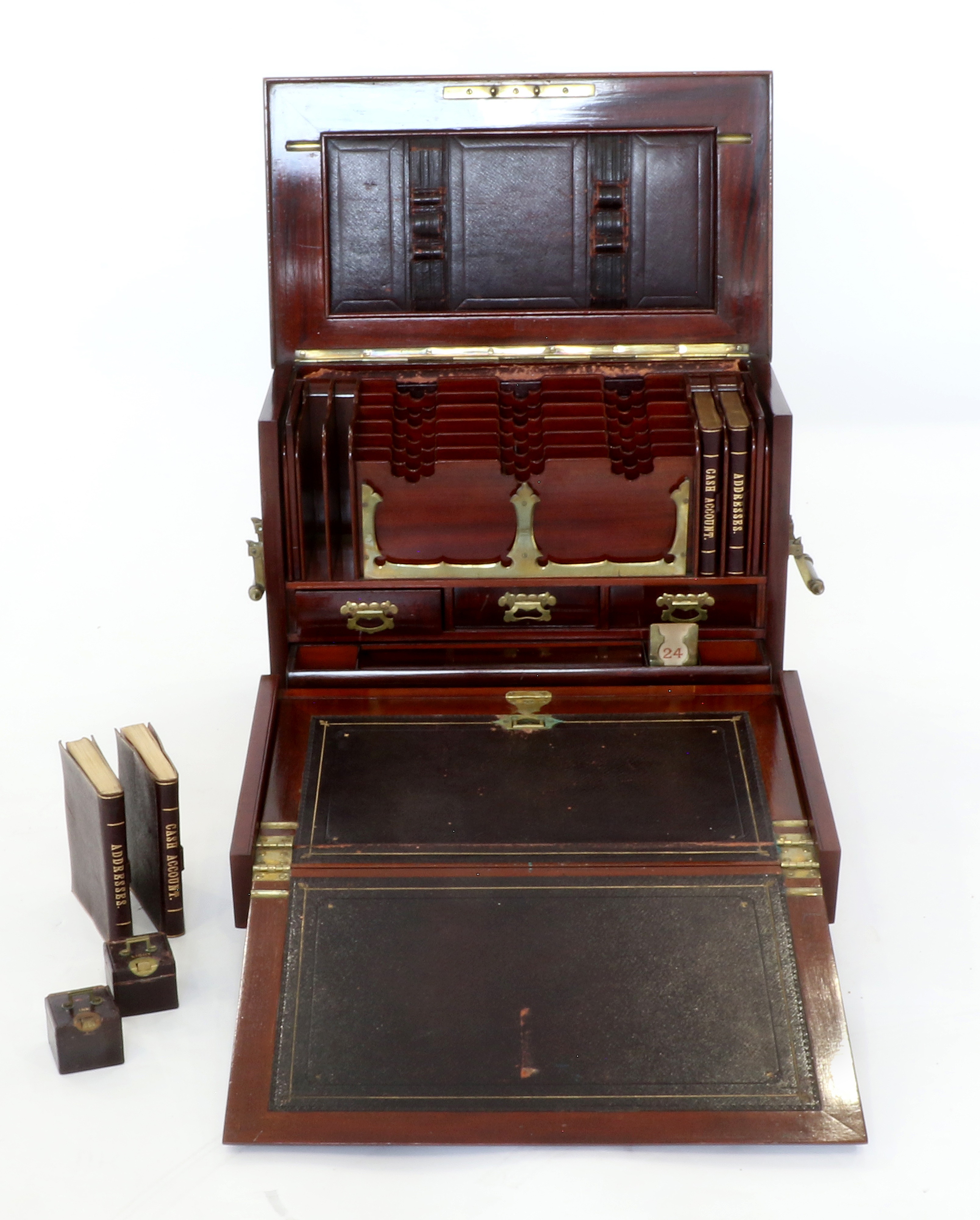 Lot 415 - A Victorian Mahogany Travelling Desk and