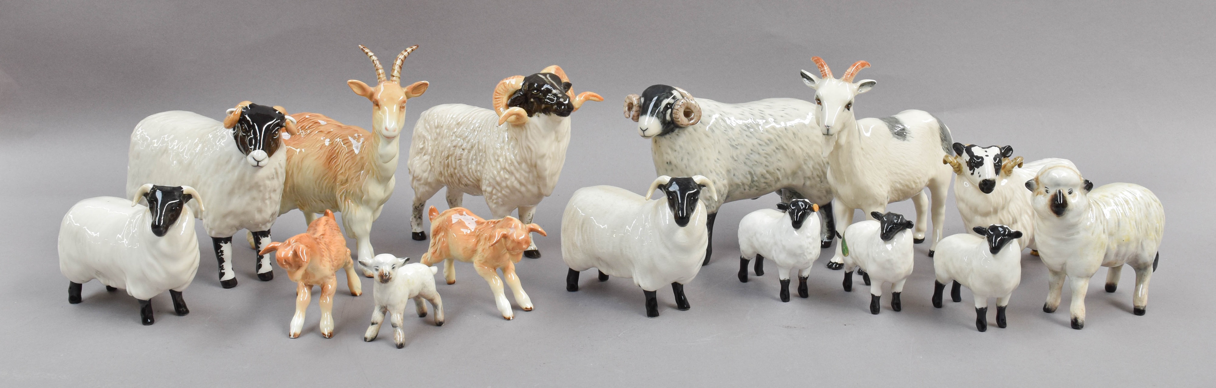 Lot 28 - Beswick Farm Animals, including Goats and