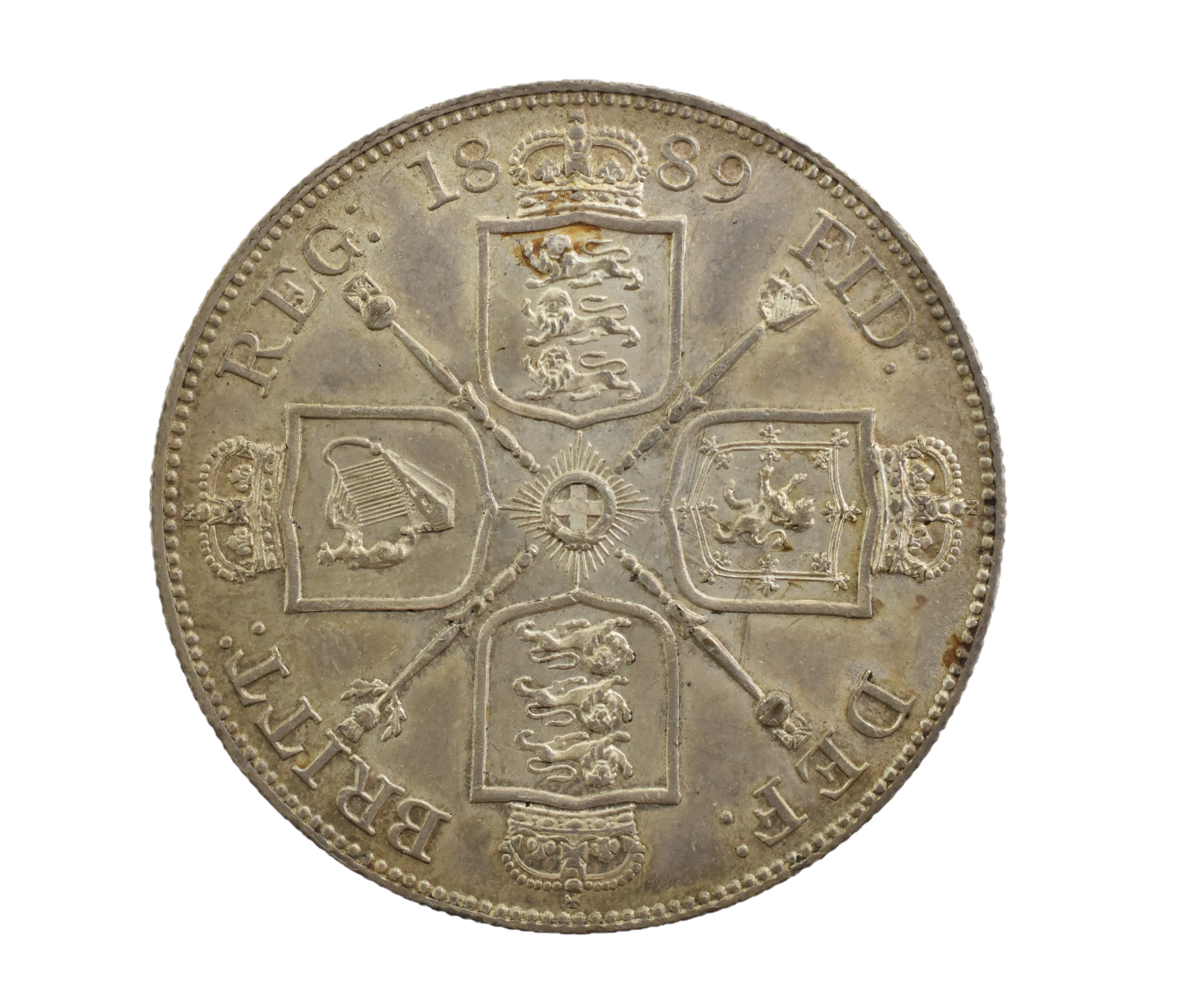 Lot 215 - Victoria, Double Florin 1889, obv. Jubilee