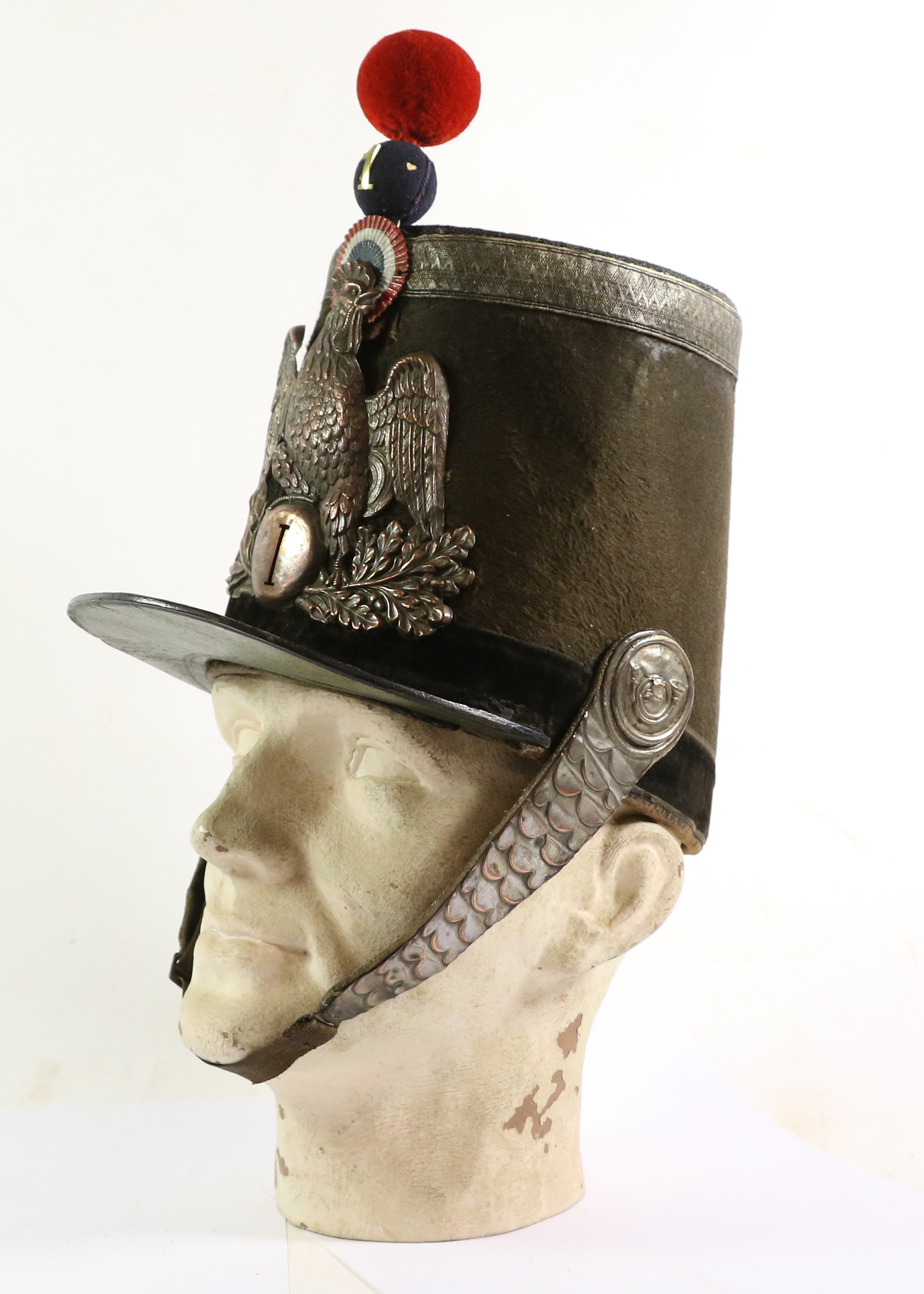 Lot 98 - A French 1st Light Infantry Officer's Shako,