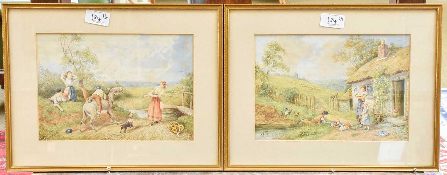 Lot 1124 - A.D Bell (1884-1966) "The Market Cart"