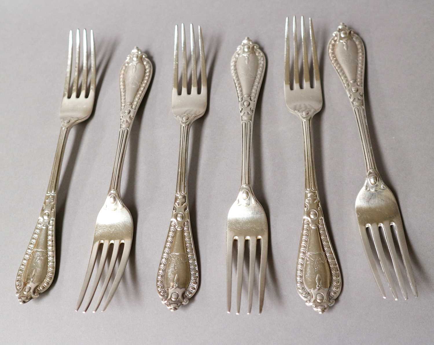 Lot 202 - A Set of Six Victorian Silver Table-Forks,