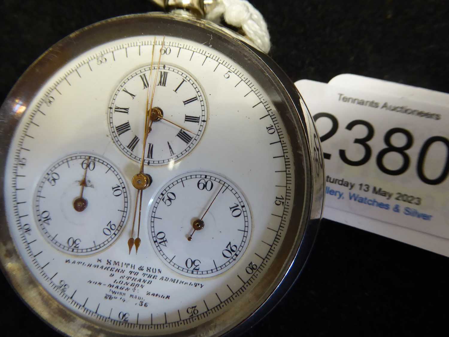 Lot 2380 - S.Smith & Son: A Silver Open Faced Single