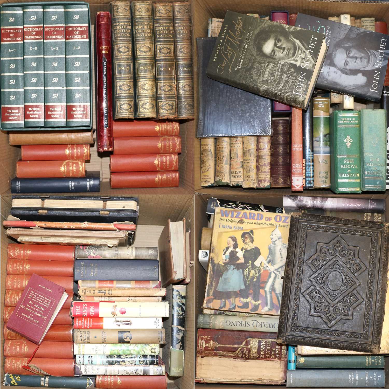 Lot 1107 - Four Boxes of Books, including novels,