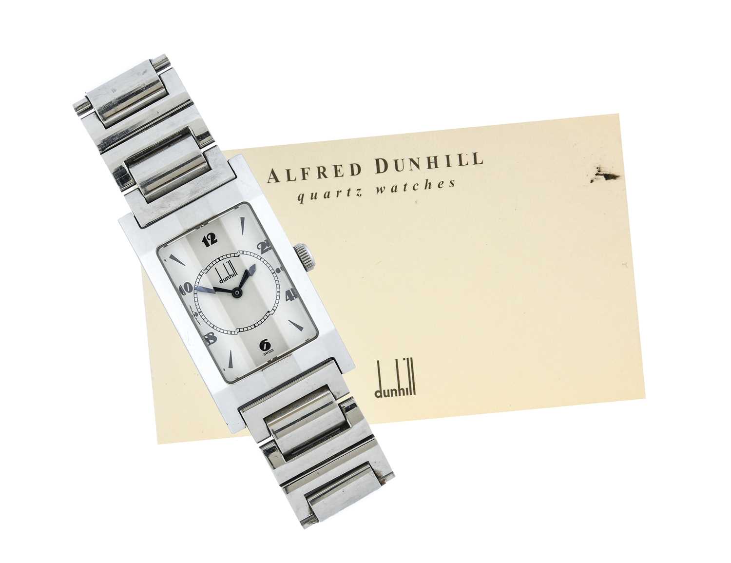 Lot 2204 - Dunhill: A Stainless Steel Rectangular