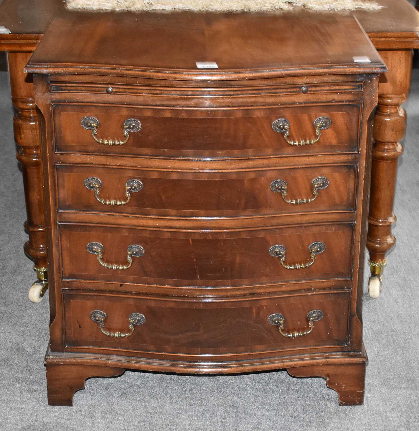 Lot 1388 - A Reproduction Crossbanded Mahogany Four
