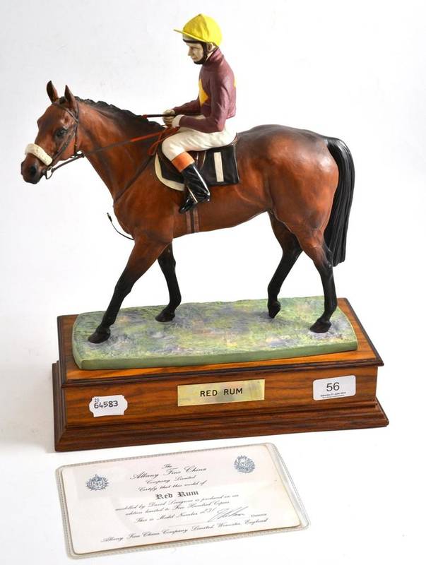 Lot 56 - An Albany Fine China figure of Red Rum,