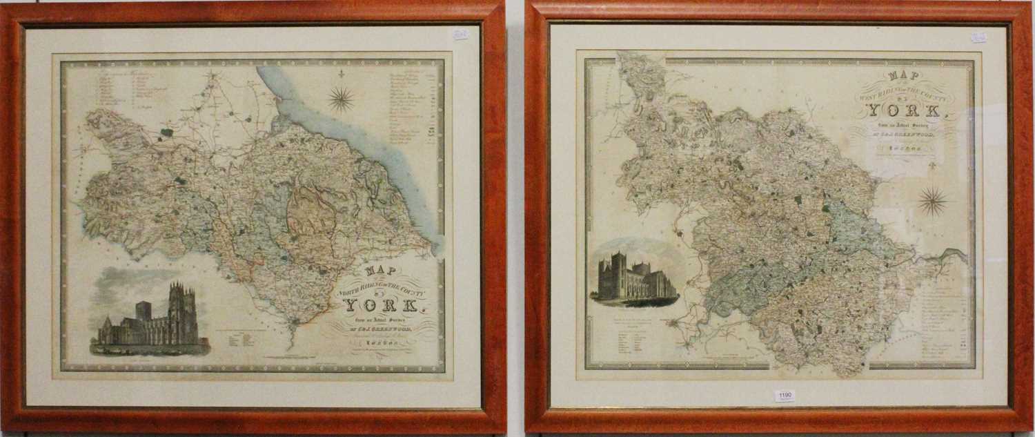 Lot 1190 - A map of North Riding of York, C & J