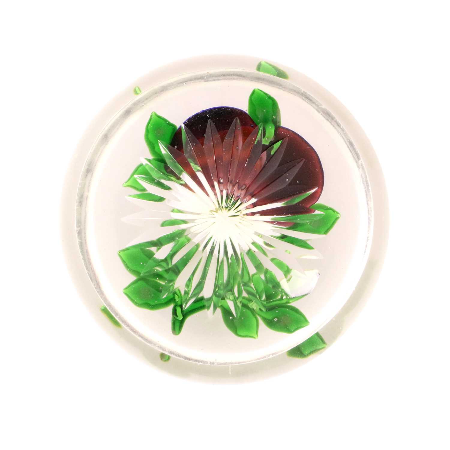 Lot 10 - A Baccarat Pansy Paperweight, circa 1850,