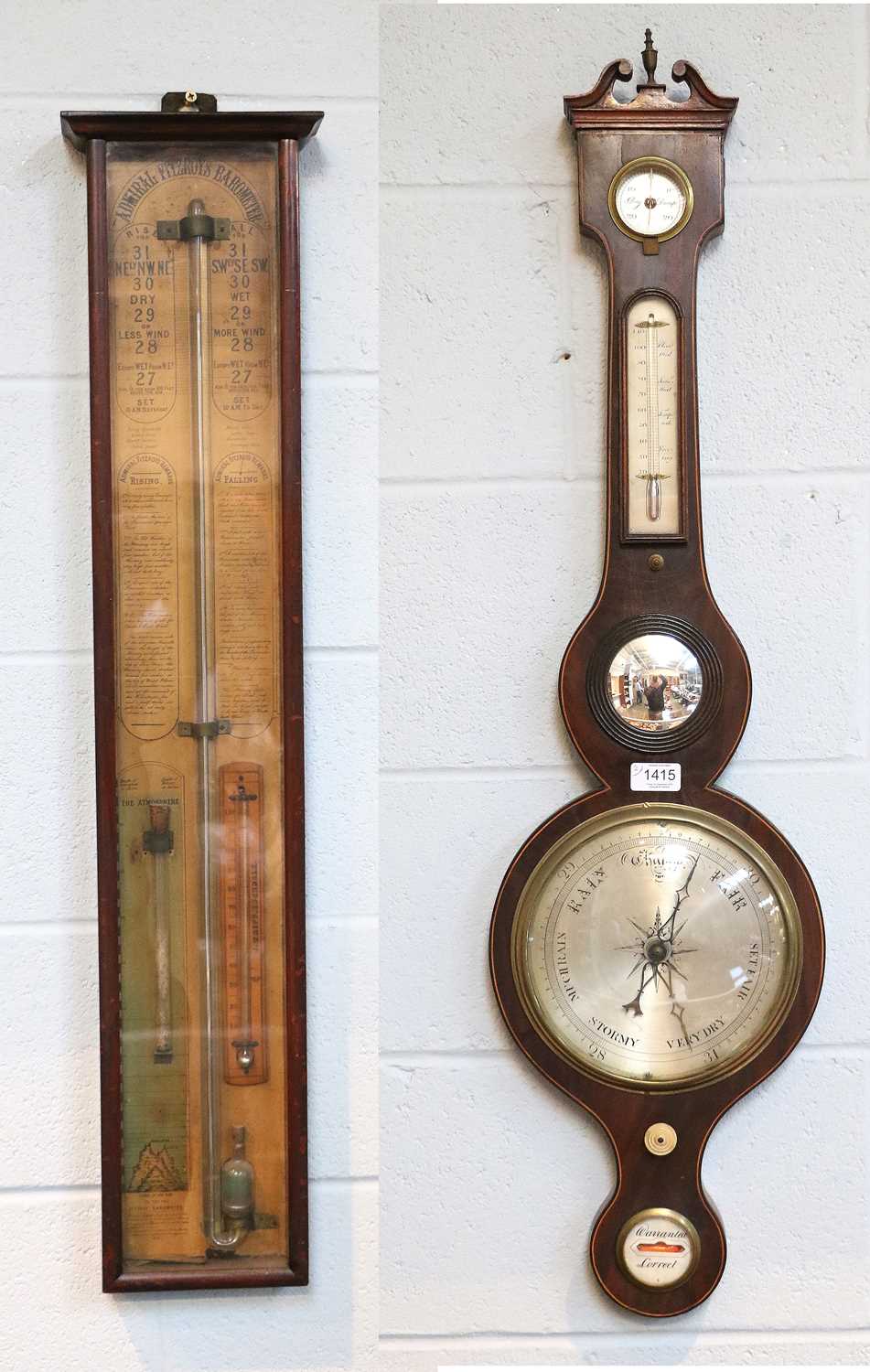 Lot 1415 - An Admiral Fitzroy Barometer and A Wheel