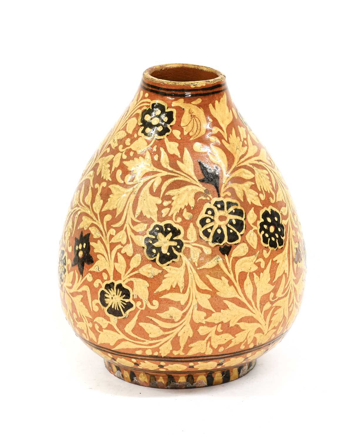 Lot 203 - A Persian Slipware Vase, of pear form