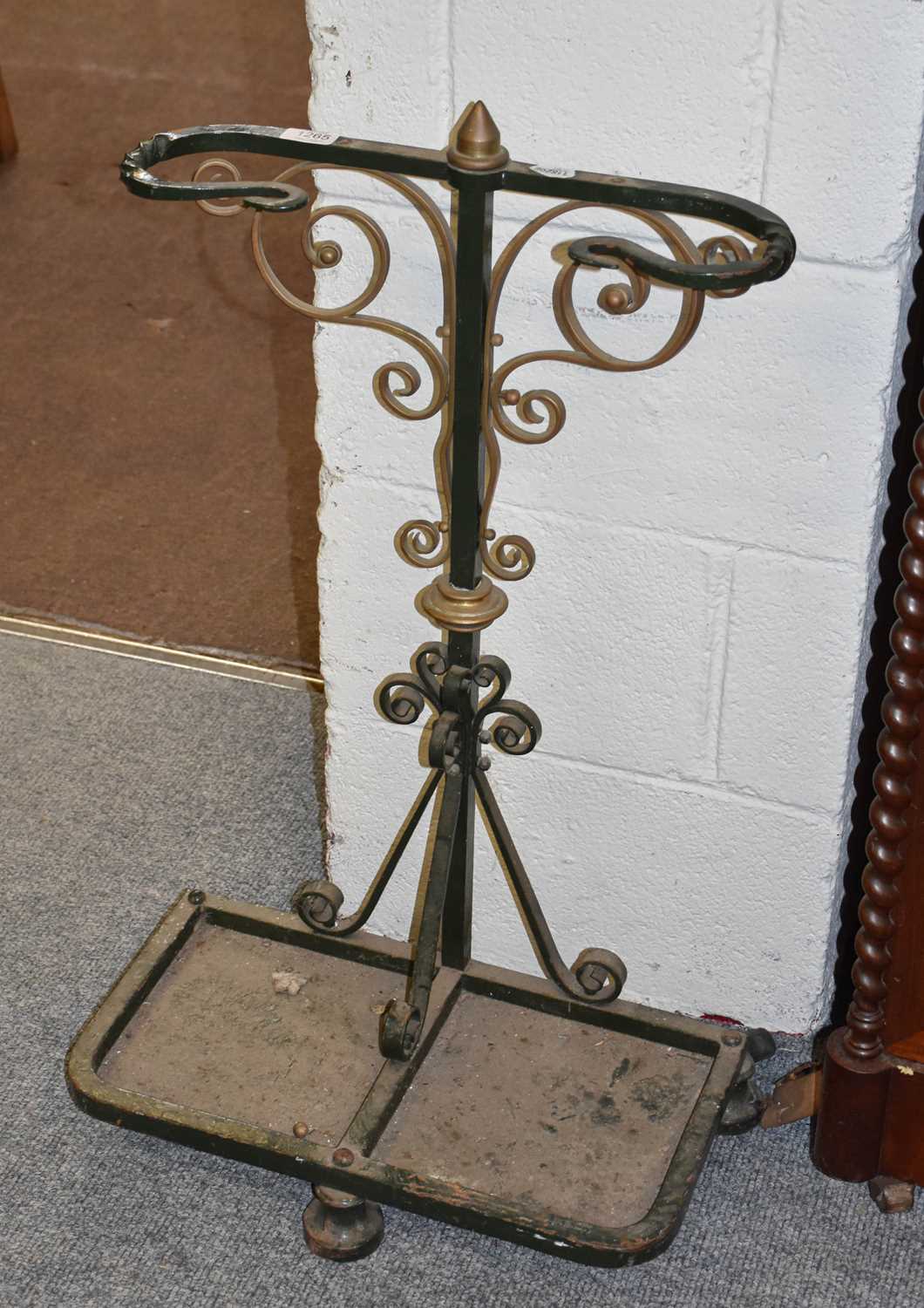 Lot 1265 - A 19th Century Wrought Iron Stick-Stand